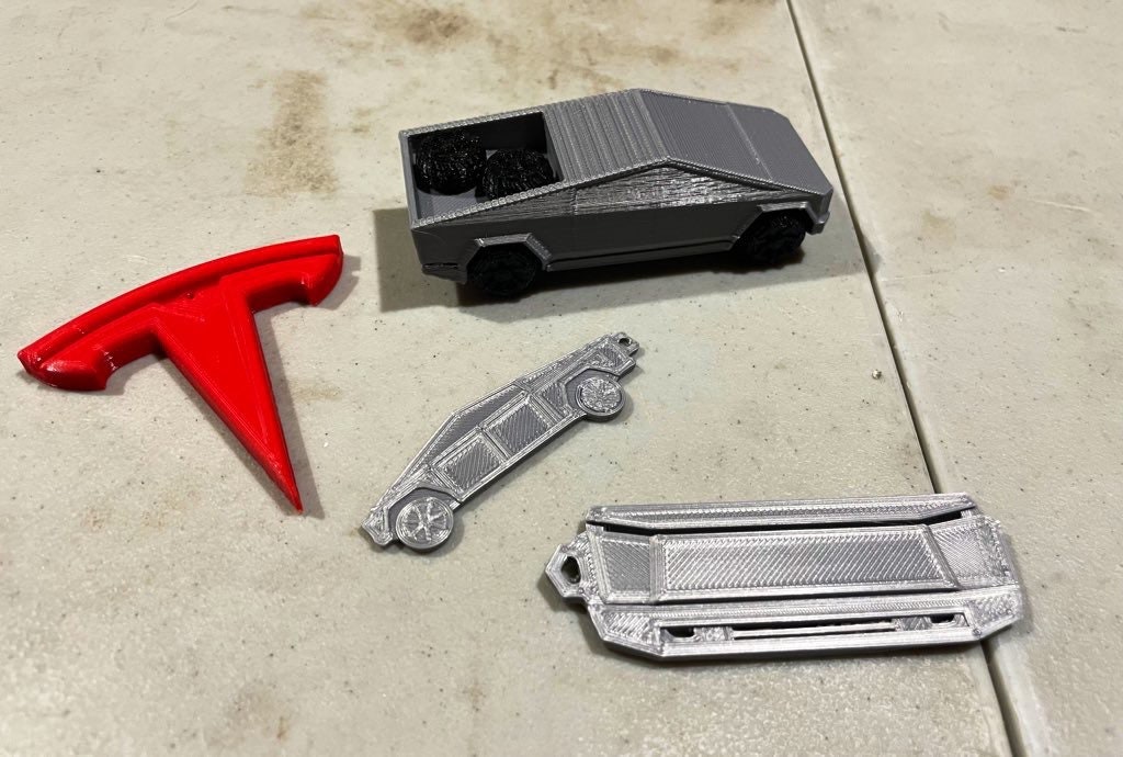 Tesla Cybertruck Keychain 3D Printed Model Custom Toy for - Etsy