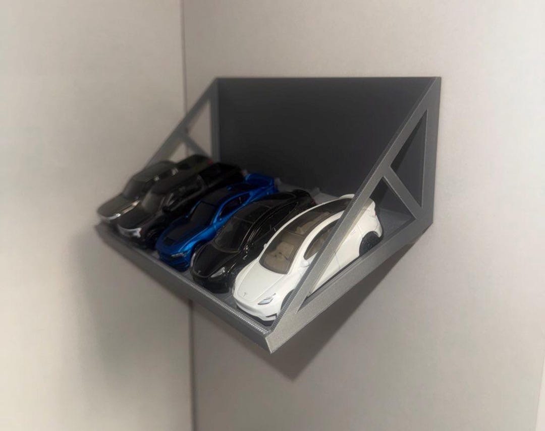 Toy Car Display Shelf 5x Cars | Display Hotwheels / Matchbox Cars ...