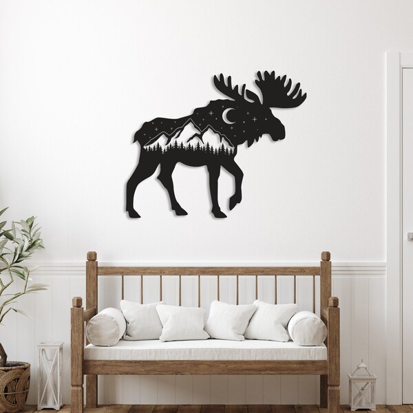 Moose Wall Art - Etsy
