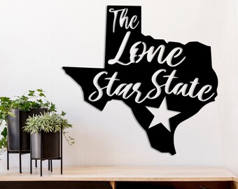 Texas State Metal Art - Etsy