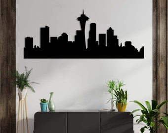 Seattle Skyline Metal Art - Etsy