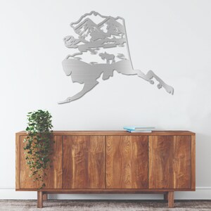 Alaska State - Metal Wall Art || Alaska State Original Artwork || Metal ...