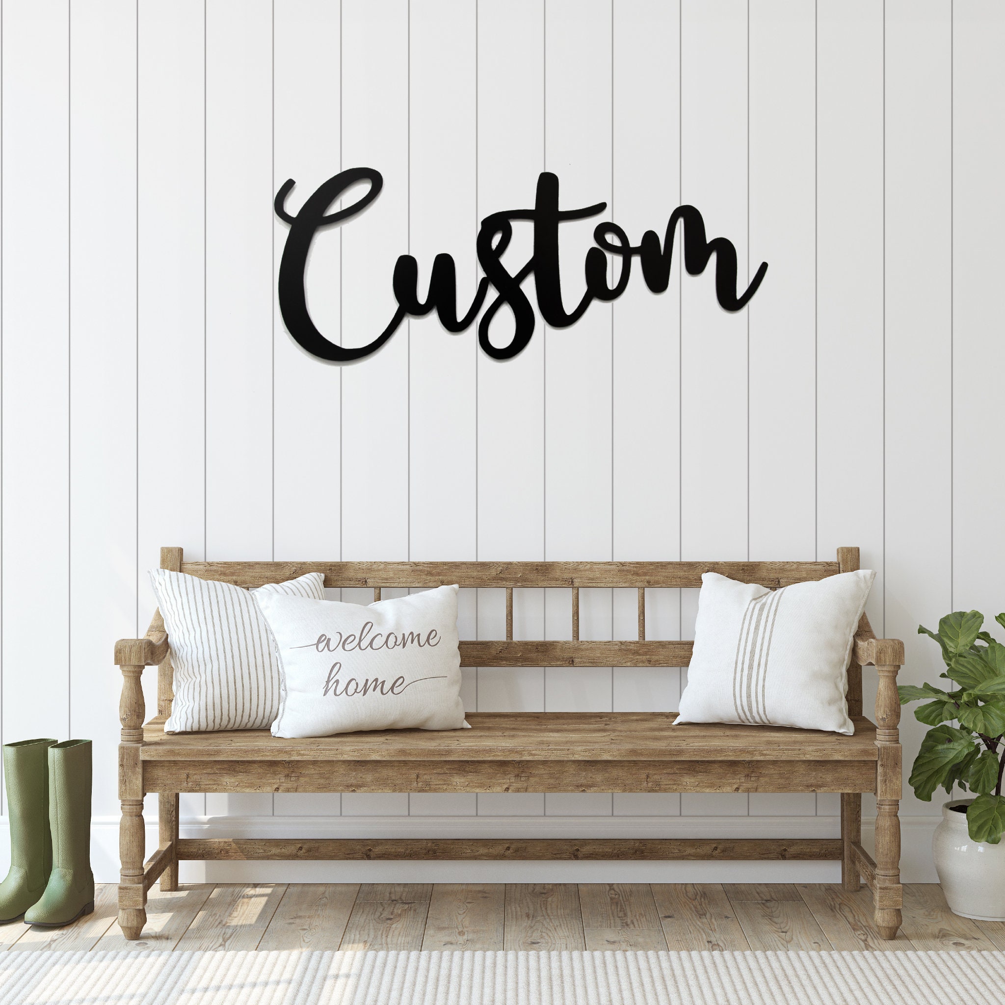 Custom Metal Words Your Custom Text Custom Name Script Metal - Etsy