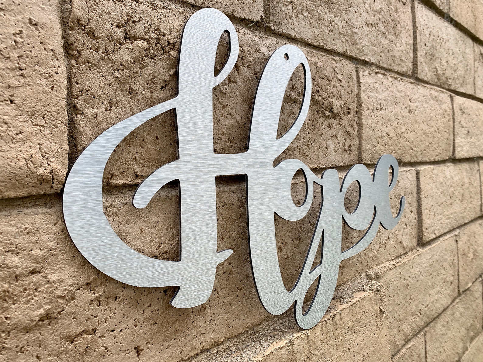 Hope Metal Word Sign / Word Wall Art / Cursive Wall Art / | Etsy