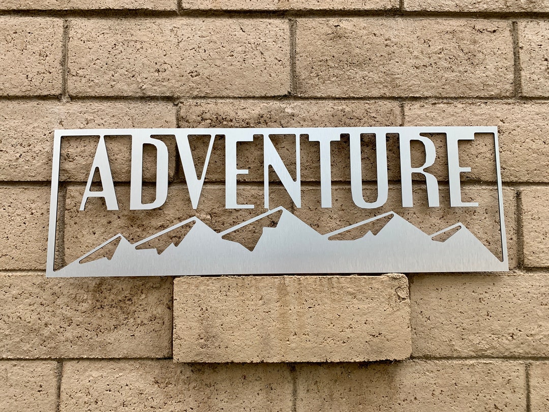Adventure - Metal Sign / Word Wall Art / Housewarming Gift / Farmhouse ...
