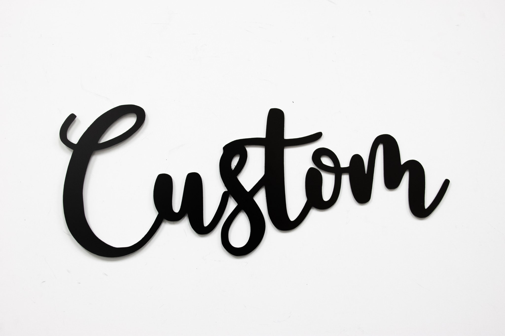 Custom Metal Words Your Custom Text Custom Name Script Metal - Etsy