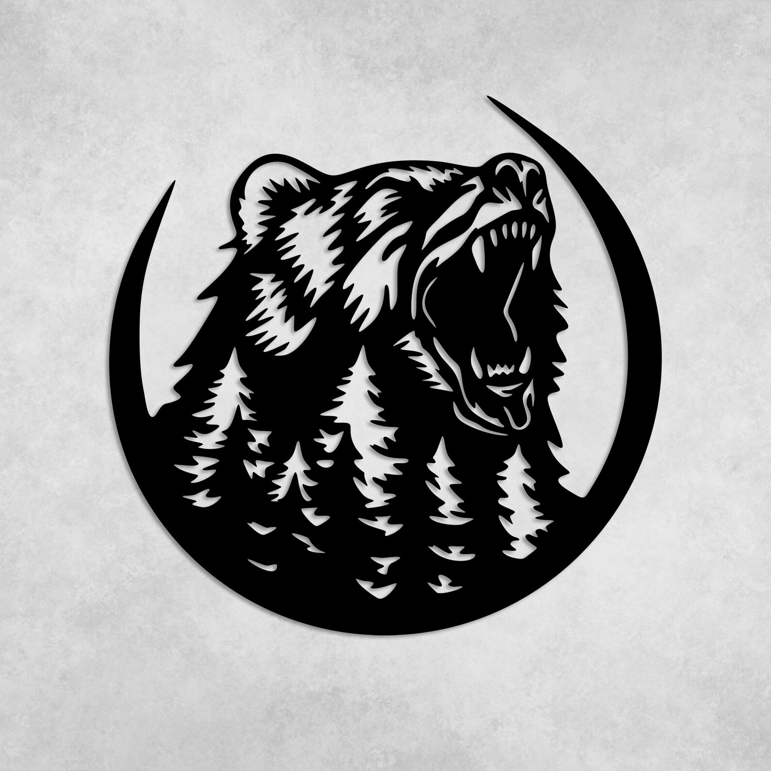 Growling Bear Metal Wall Art / Housewarming Gift / Home - Etsy