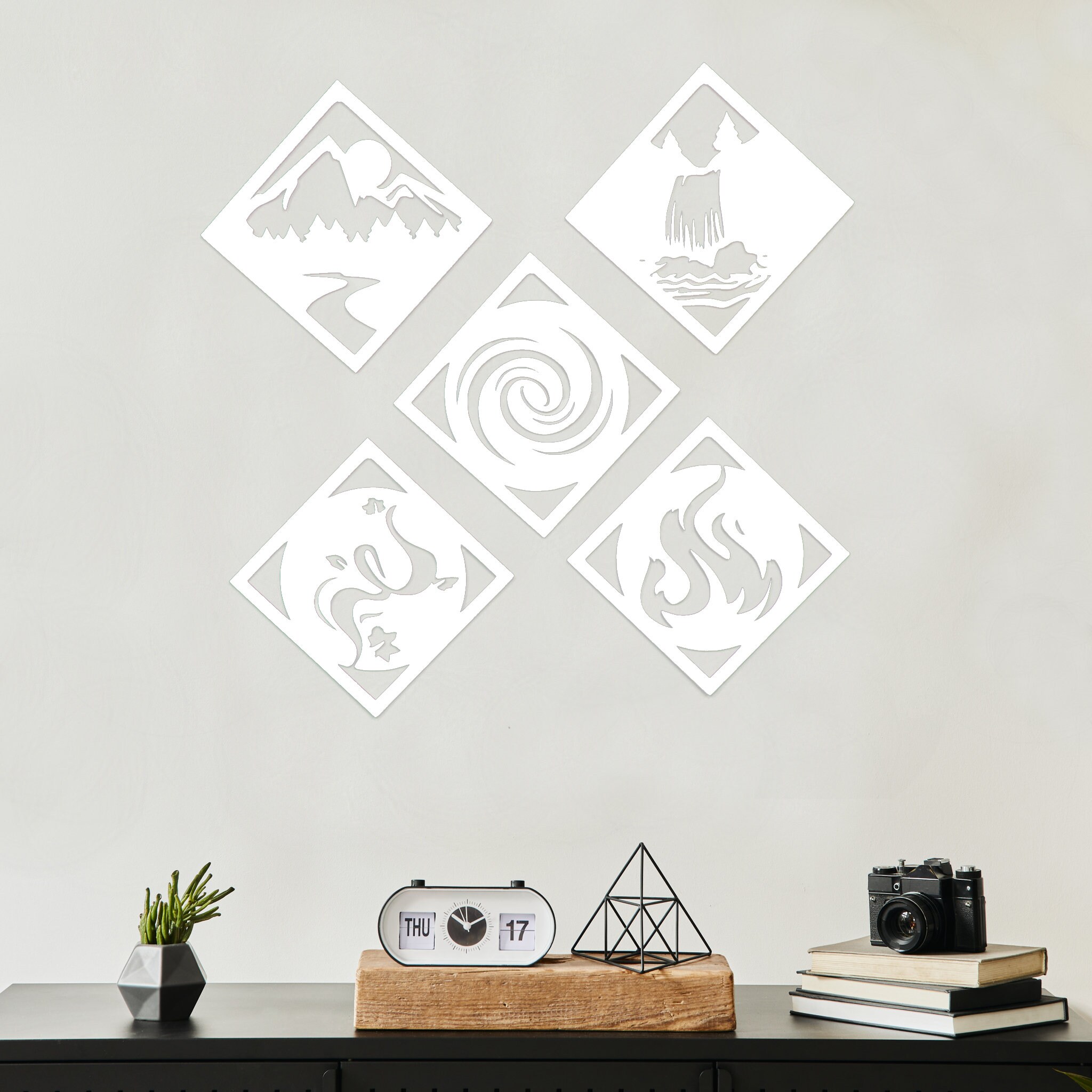 Five Elements Metal Wall Art / Housewarming Gift / Home - Etsy