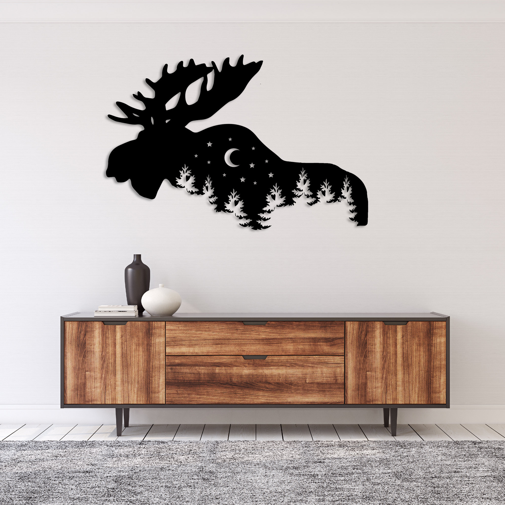 Moose Metal Wall Art – Housewarming Gift, Rustic Home Decor - Etsy