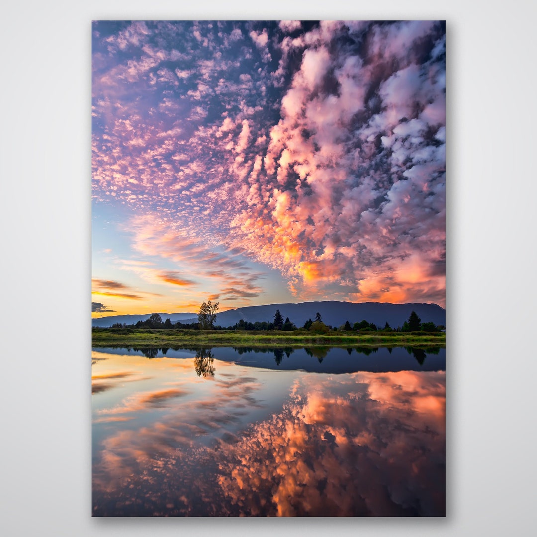 Sunset Reflection Print Sunset Art | Sunset Photography Print | Sunset ...