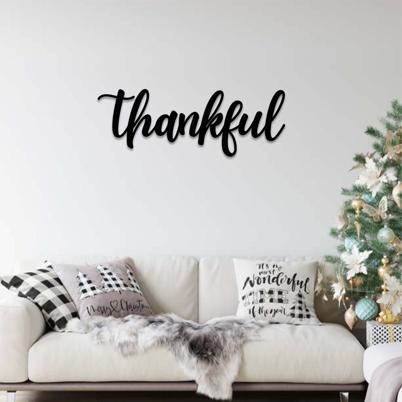 Thankful Metal Word Art Script Word Art Indoor Outdoor - Etsy