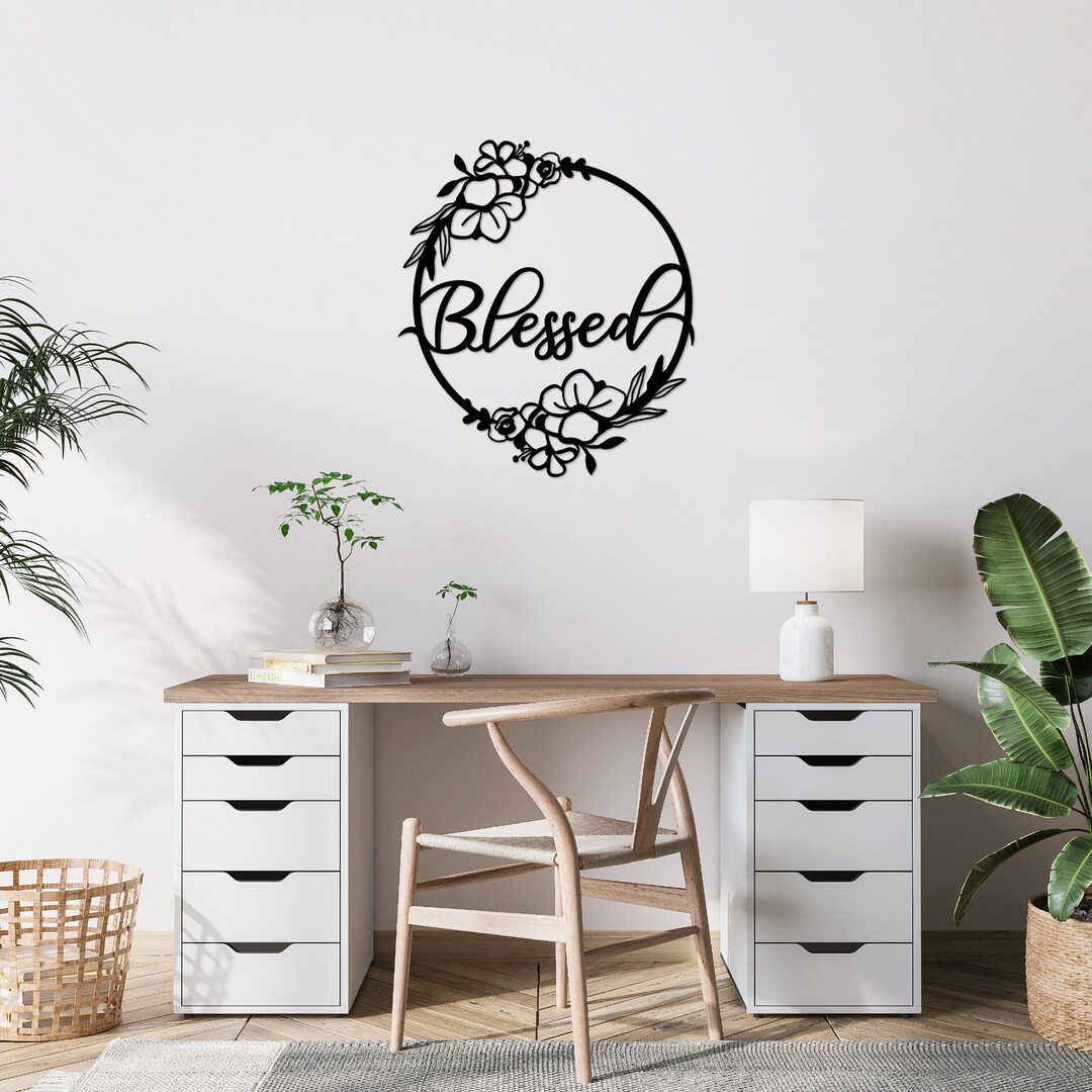 Blessed Metal Wall Art | Blessed Sign Decor | Blessed Sign Metal Words ...