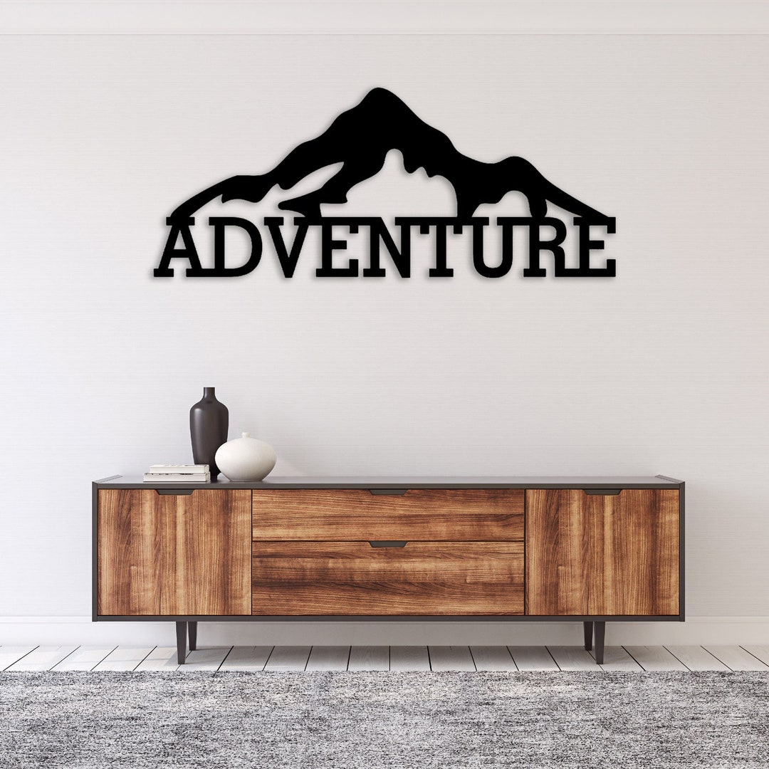 Adventure Mountains - Metal Wall Art | Metal Mountain Wall Art ...