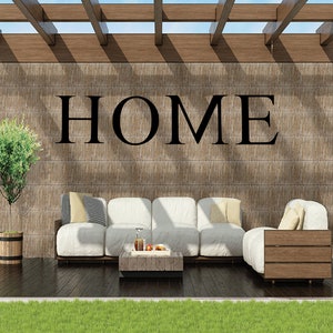 HOME Letters With Wreath || Large Metal Letters for Wall Décor Painted ...