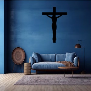 Crucifix Cross 36x24 Black, ACM - Etsy