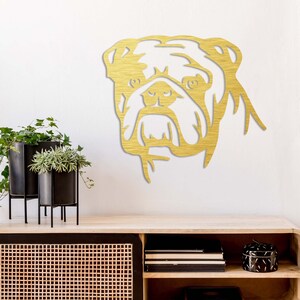 English Bulldog - Metal Wall Art / Housewarming Gift / Home Decor ...
