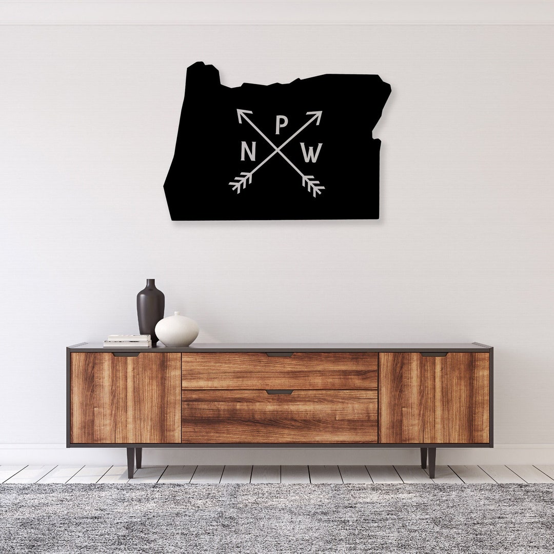 Oregon PNW Metal Wall Art: Pacific Northwest Home Decor - Etsy
