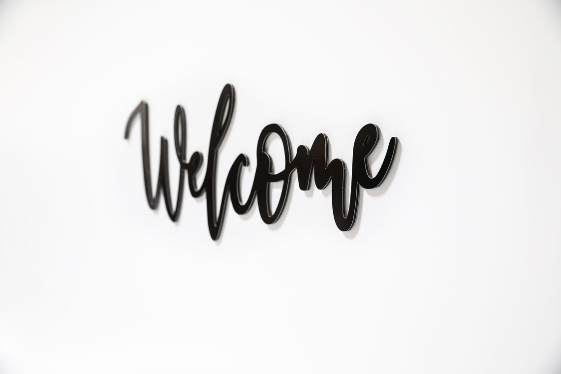 Welcome Sign Outdoor Metal Wall Art / Housewarming Gift / - Etsy