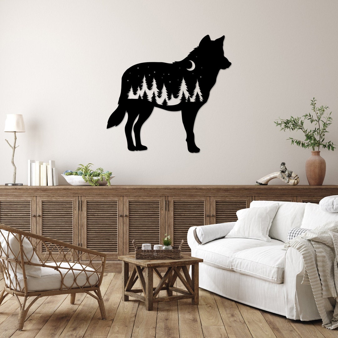 Wolf Metal Wall Art / Housewarming Gift / Home Decor / Metal - Etsy