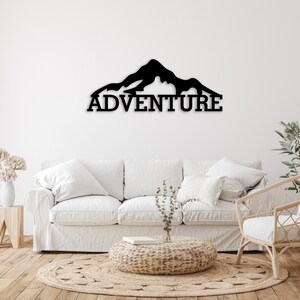 Adventure Mountains - Metal Wall Art | Metal Mountain Wall Art ...