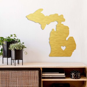 Michigan Love State - Metal Wall Art / Housewarming Gift / Home Decor ...