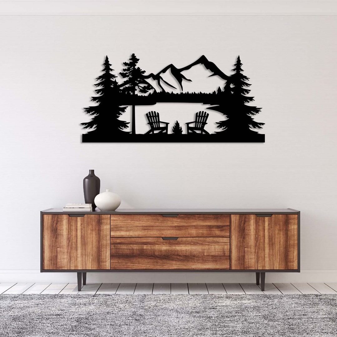 Lake View - Metal Wall Art / Forest Wall Art / Nature Wall Art / Metal ...