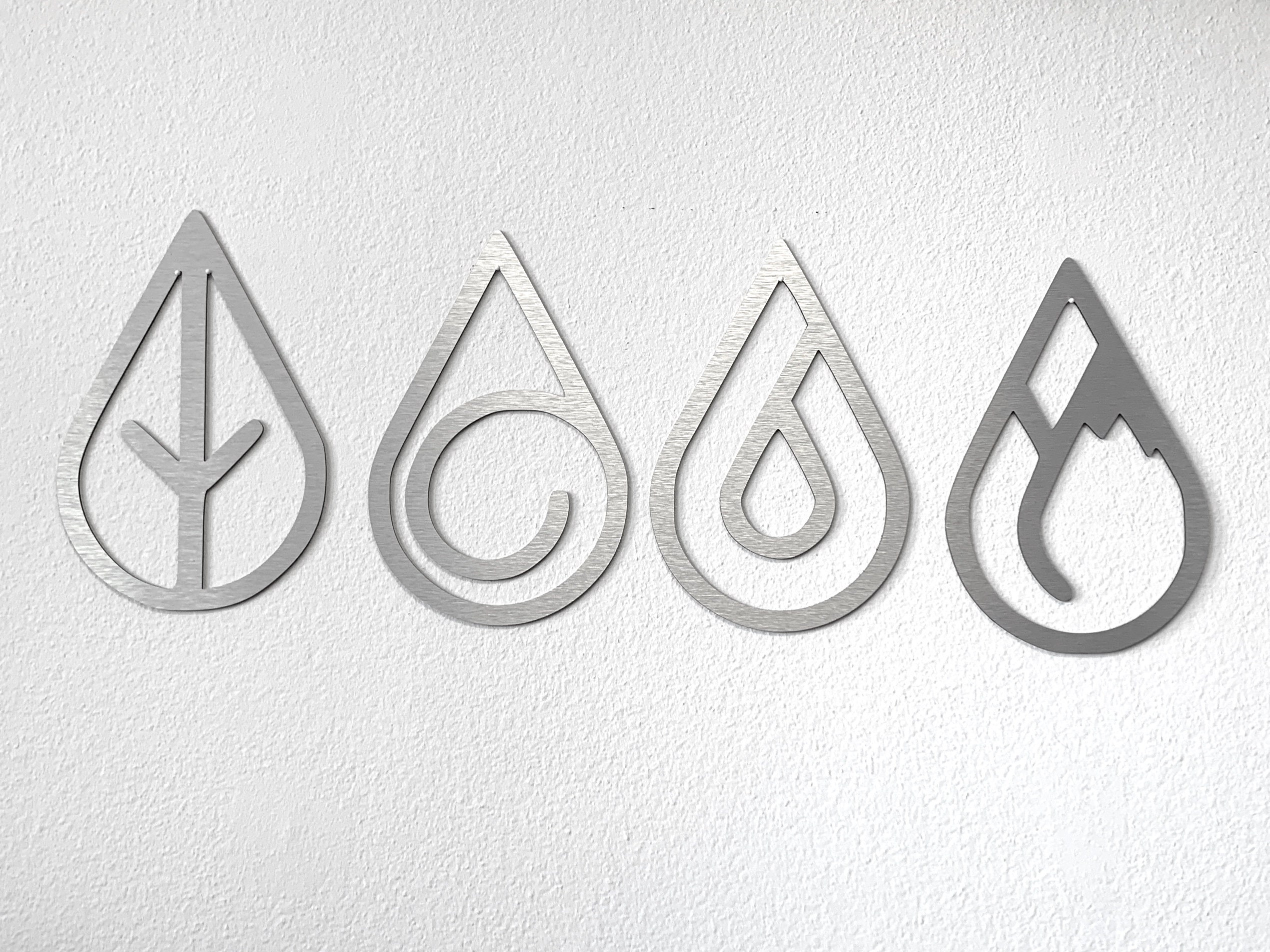 Four Elements Metal Wall Art / Housewarming Gift / Home | Etsy