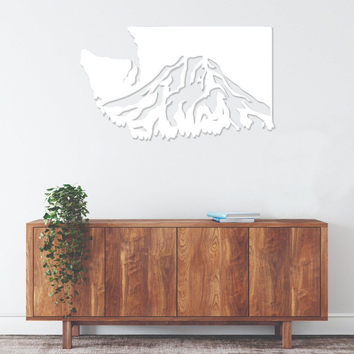 Washington Mt Rainier State Metal Wall Art / Home Decor / - Etsy