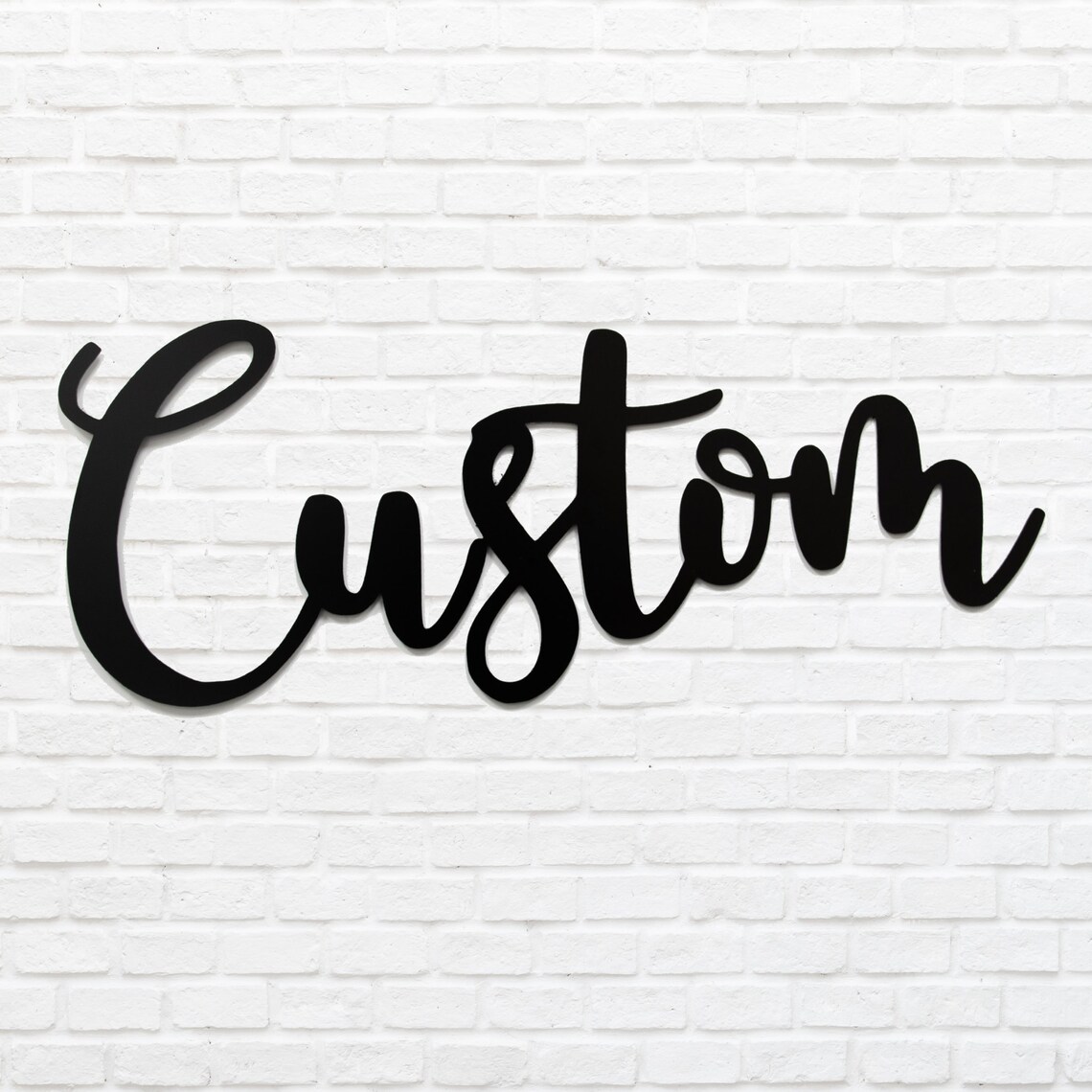 Custom Metal Words Your Custom Text Custom Name Script Metal - Etsy