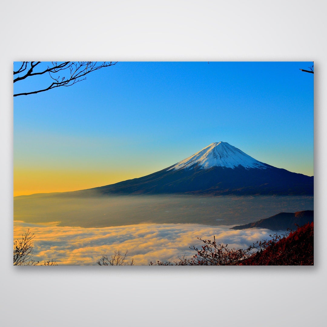 Sunrise Mt. Fuji Print || Mt Fuji Print Art || Fuji Print Decor || Mt ...