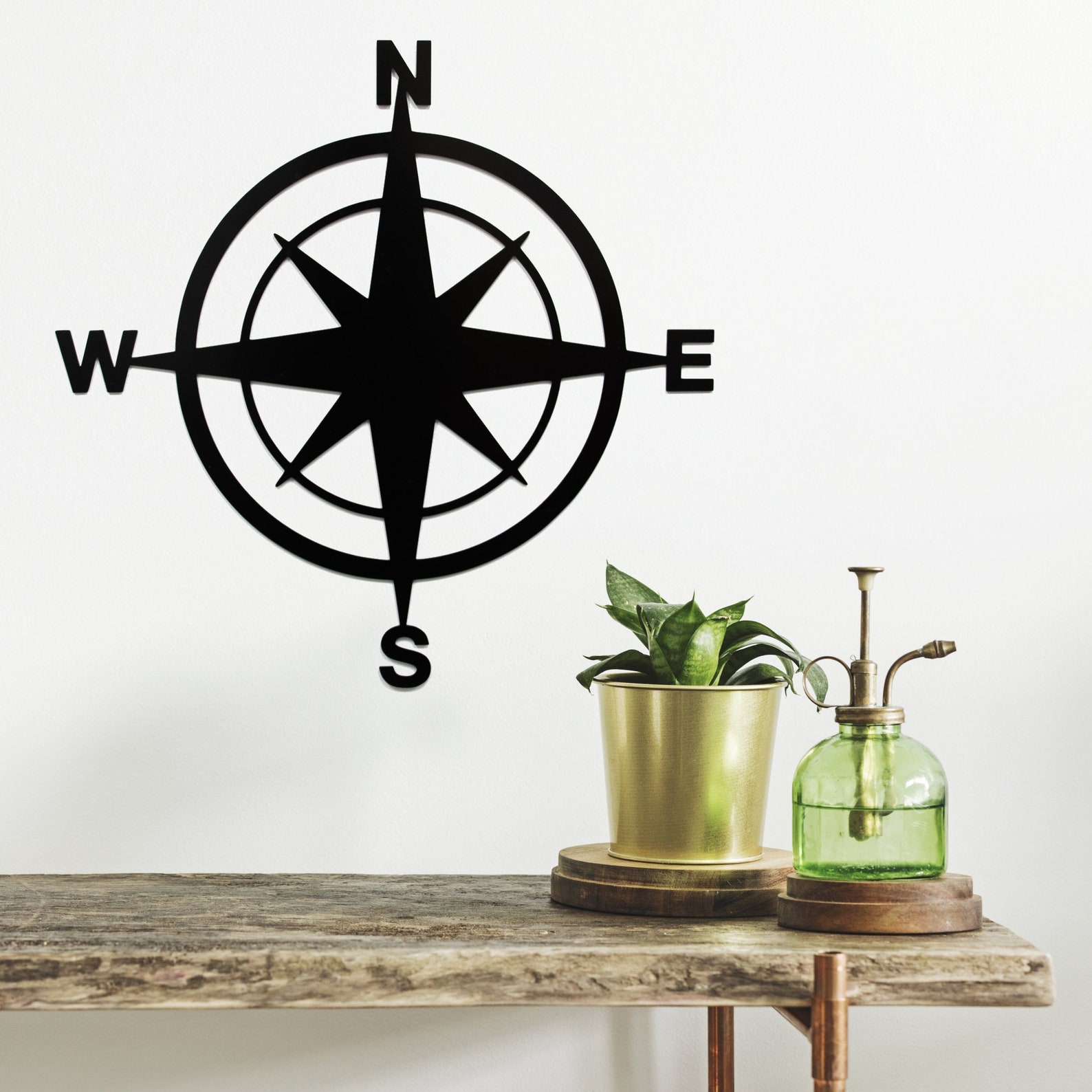 Compass Rose Metal Wall Art Nautical Compass Nautical Wall - Etsy