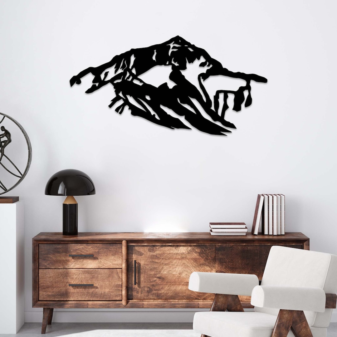 Mount Everest Metal Wall Art: Nature Lover Gift, Large Mountain Decor ...