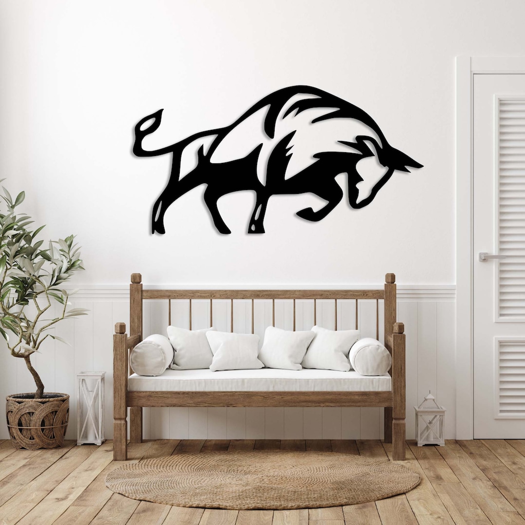 Raging Bull Metal Wall Art || Metal Wall Decoration || Wall Hanging ...