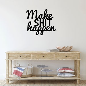 Shit Happens - Metal Wall Art / Bathroom Decor / Home Decor / Metal ...