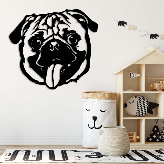 Pug Metal Wall Art / Housewarming Gift / Home Decor / Metal - Etsy