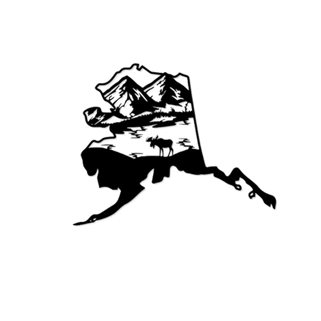 Alaska State - Metal Wall Art || Alaska State Original Artwork || Metal ...
