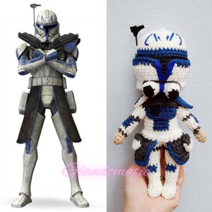 Custom Clone Wars Crochet Doll - Anakin, Obi Wan, Ahsoka, Captain Rex ...