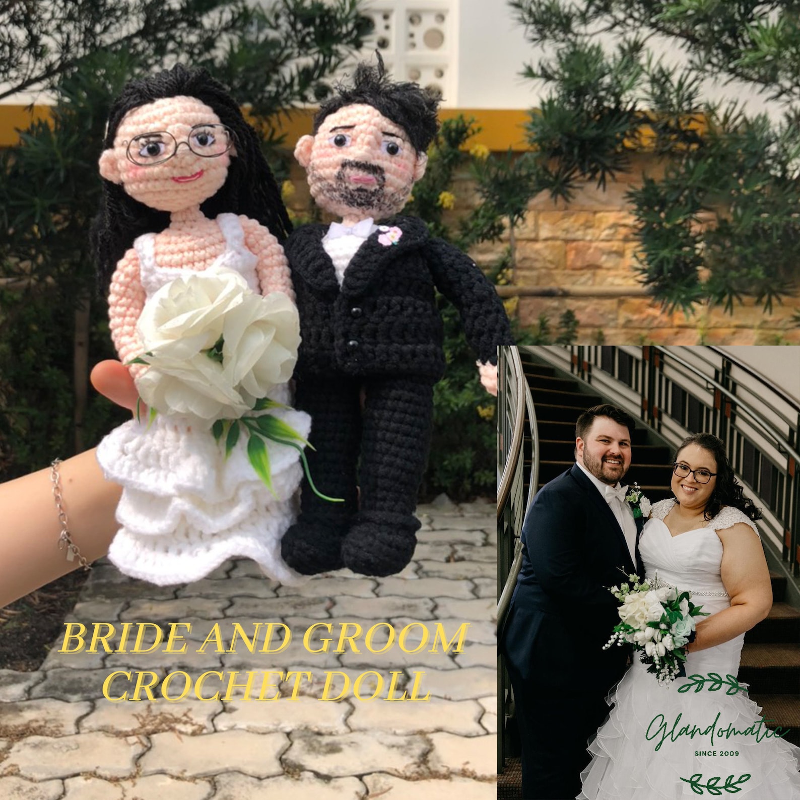 Custom Wedding Couple Crochet Doll Crochet Fiancé Bride - Etsy