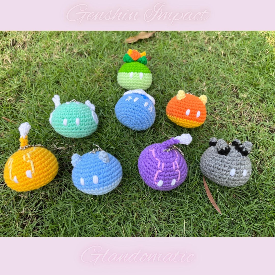 Slime Genshin Impact Crochet Keychain - Mutant Electro, Anemo, Electro ...
