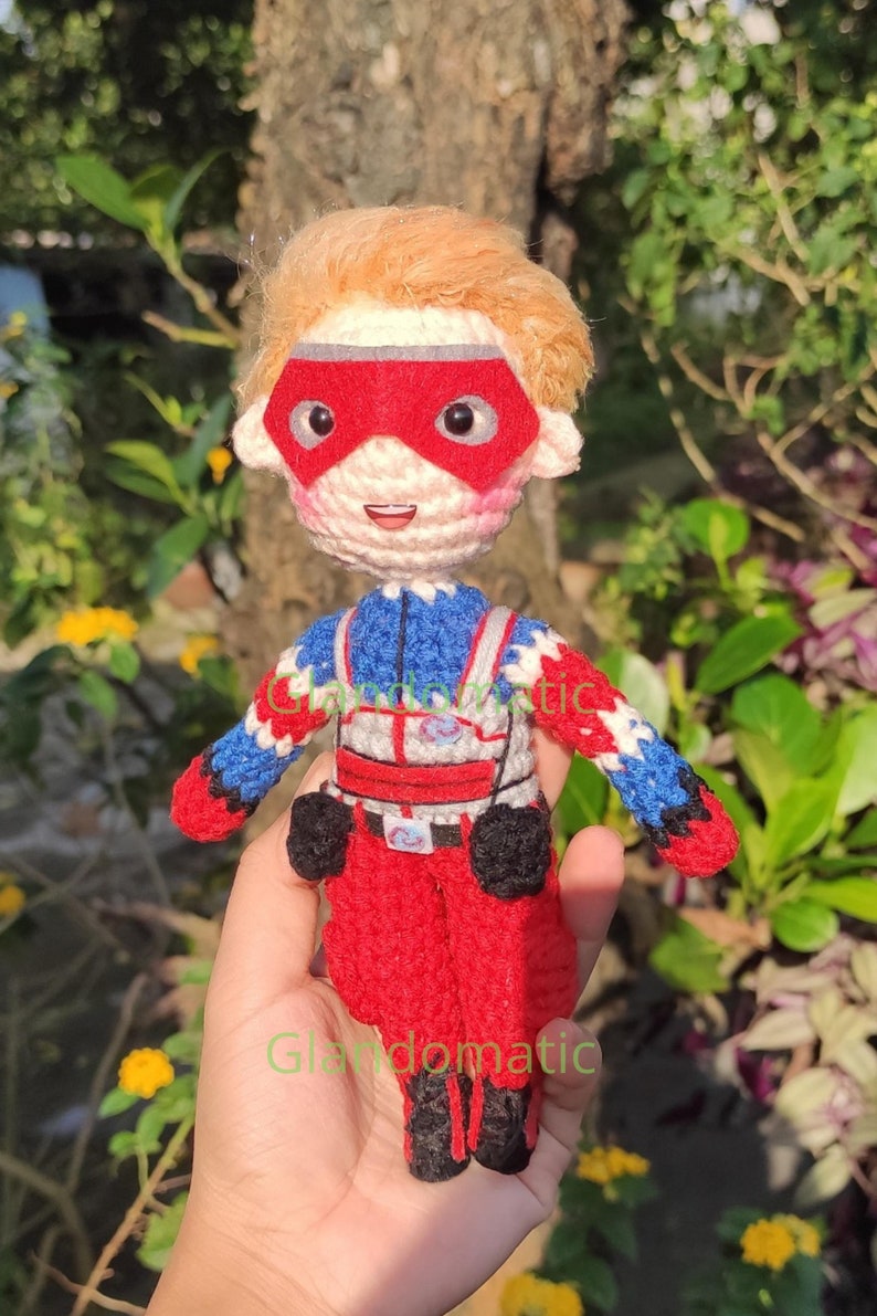 Captain Man Crochet Doll - American Comedy Character Amigurumi Doll ...