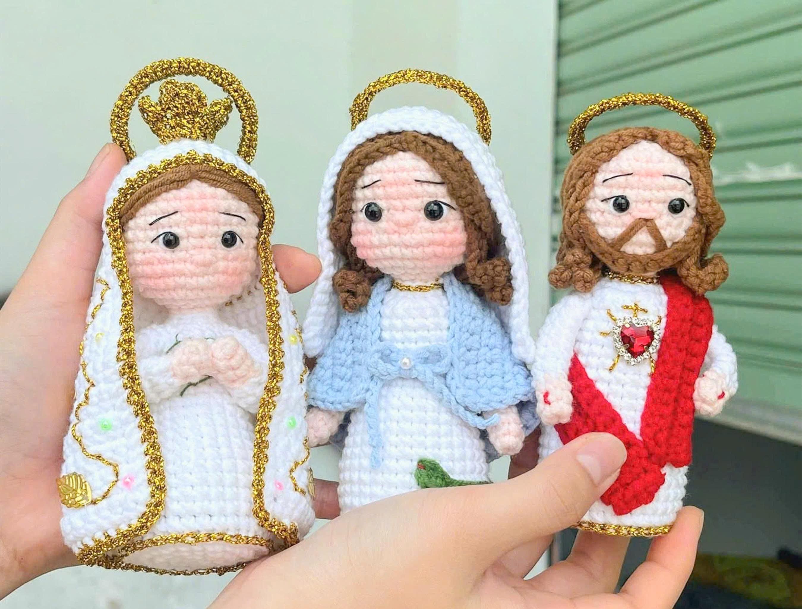 Our Lady of Fatima Crochet Statues- Handmade Fatima Crochet Doll ...