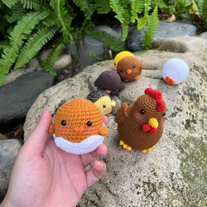 Crochet Hen and Baby Chicks Crochet Doll - Custom Chicken From ...