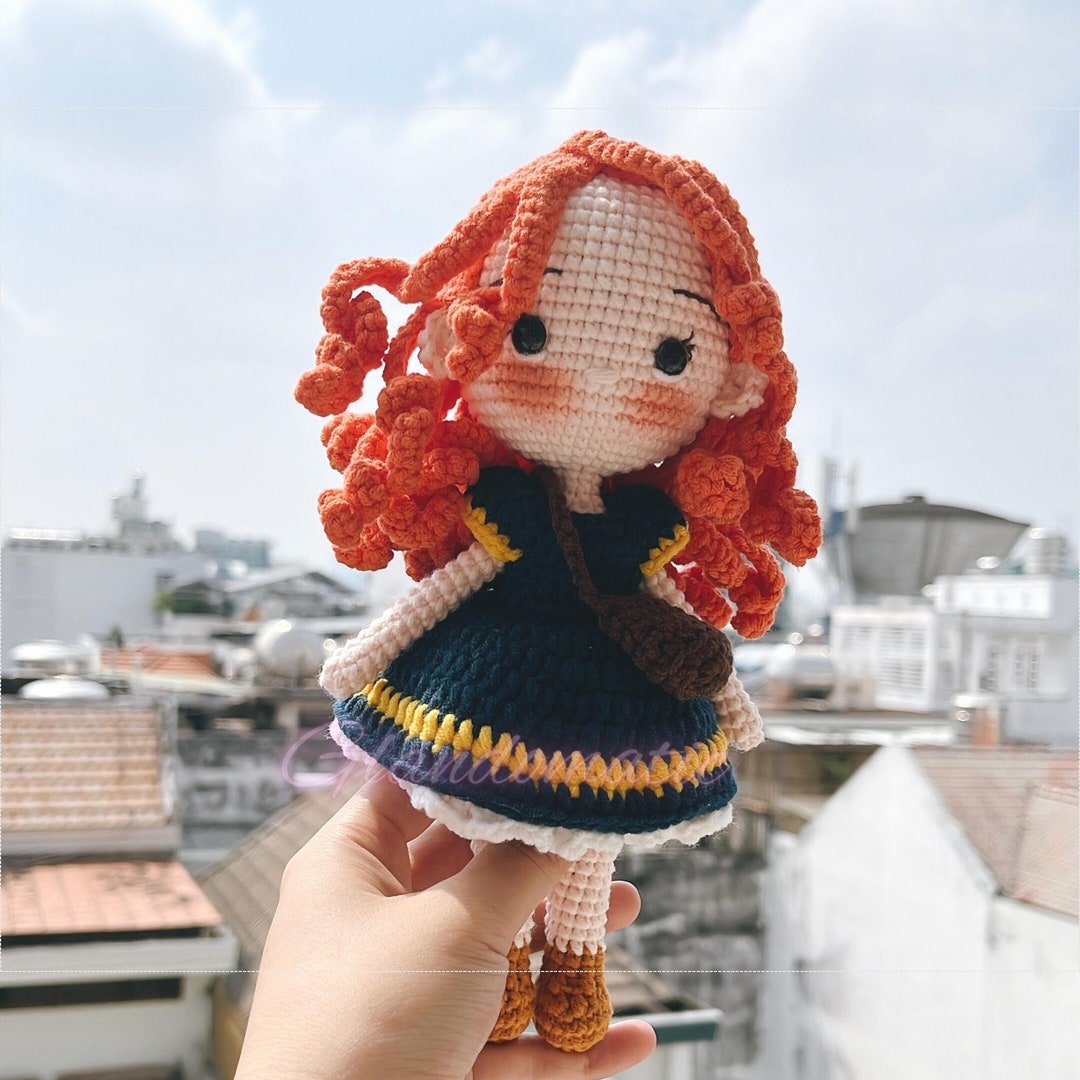 Princess Merida Crochet Doll Personalized Disney Princess Plush Brave ...