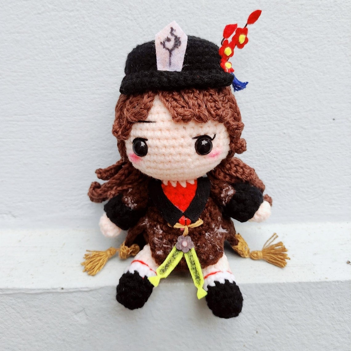 Crochet Hu Tao Plush Doll - Mobile Game Inspired Crochet Doll - Custom ...