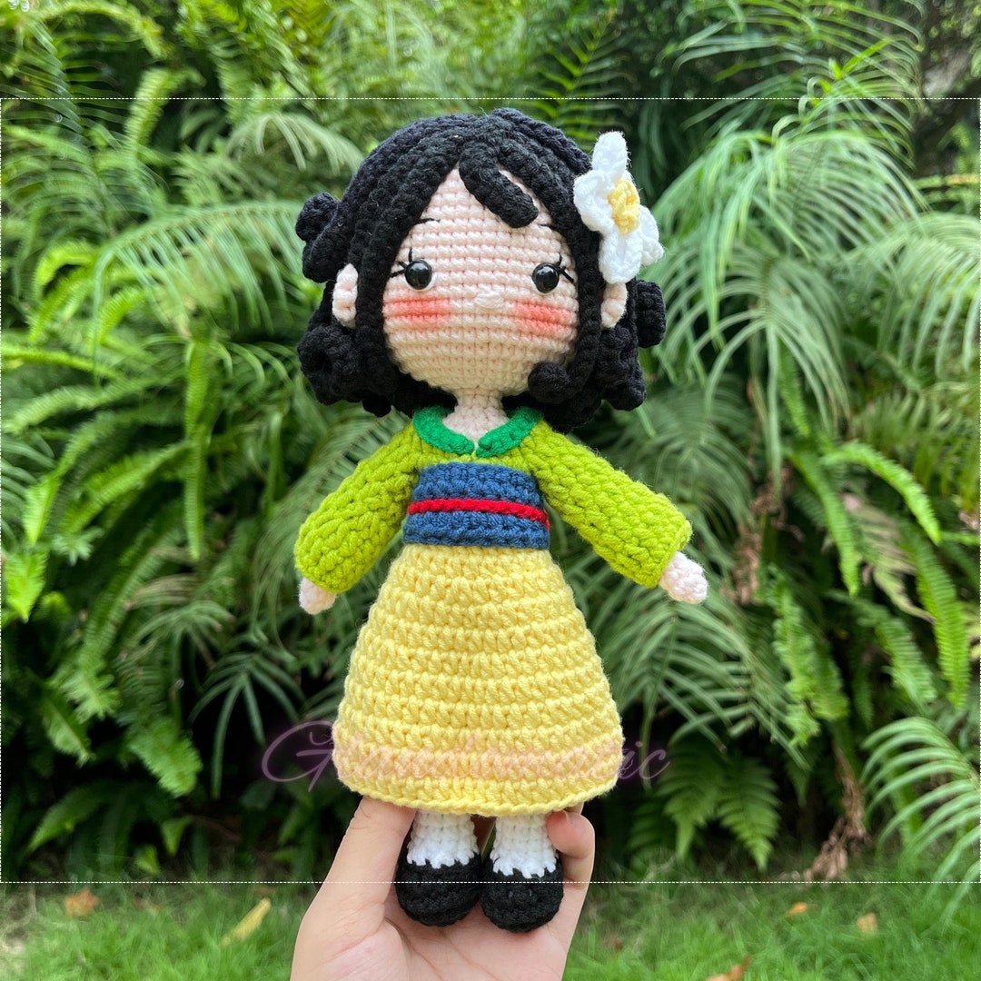 Crochet Fa Mulan Plush - Personalized Disney Princess Plushie - Chinese ...