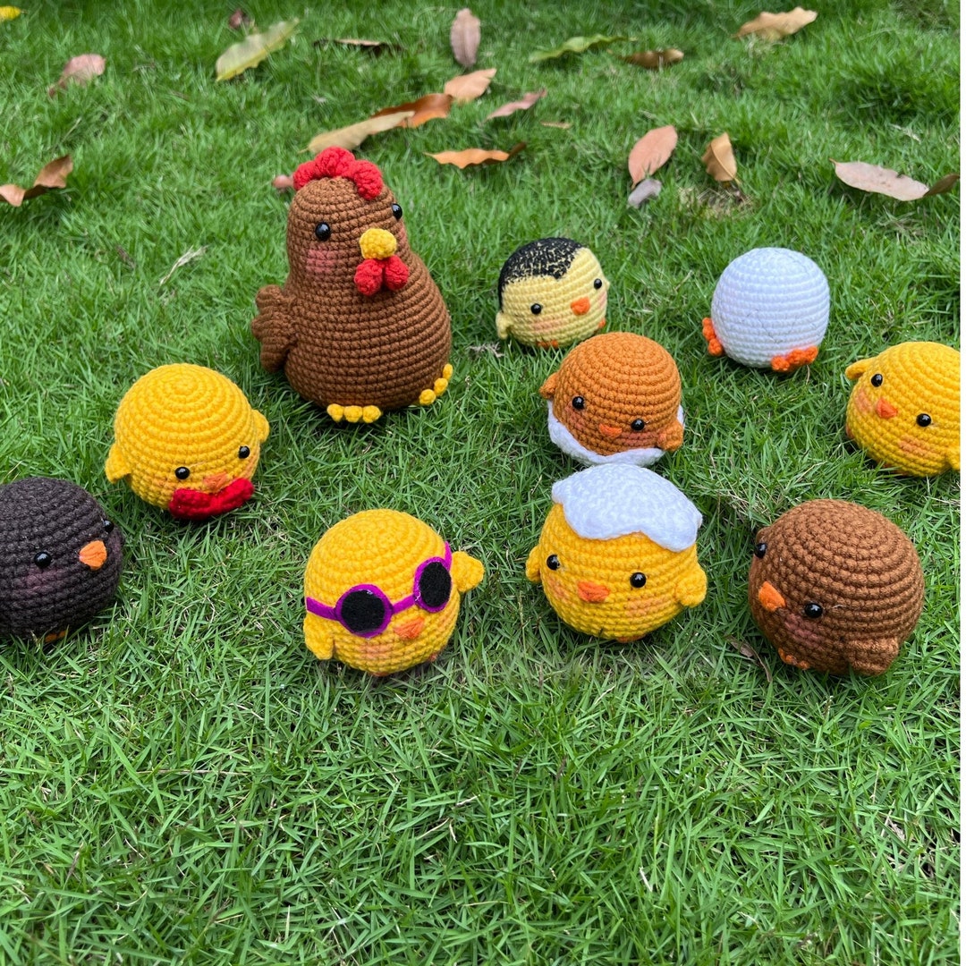 Crochet Hen and Baby Chicks Crochet Doll - Custom Chicken From ...