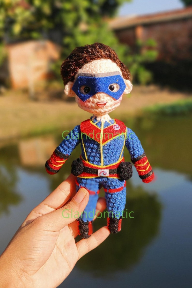 Captain Man Crochet Doll - American Comedy Character Amigurumi Doll ...