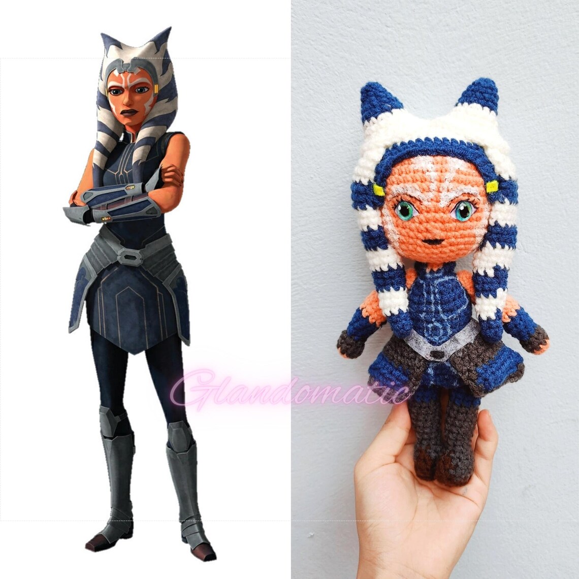 Crochet Ahsoka Tano Plush Custom Clone Wars Crochet Doll - Etsy