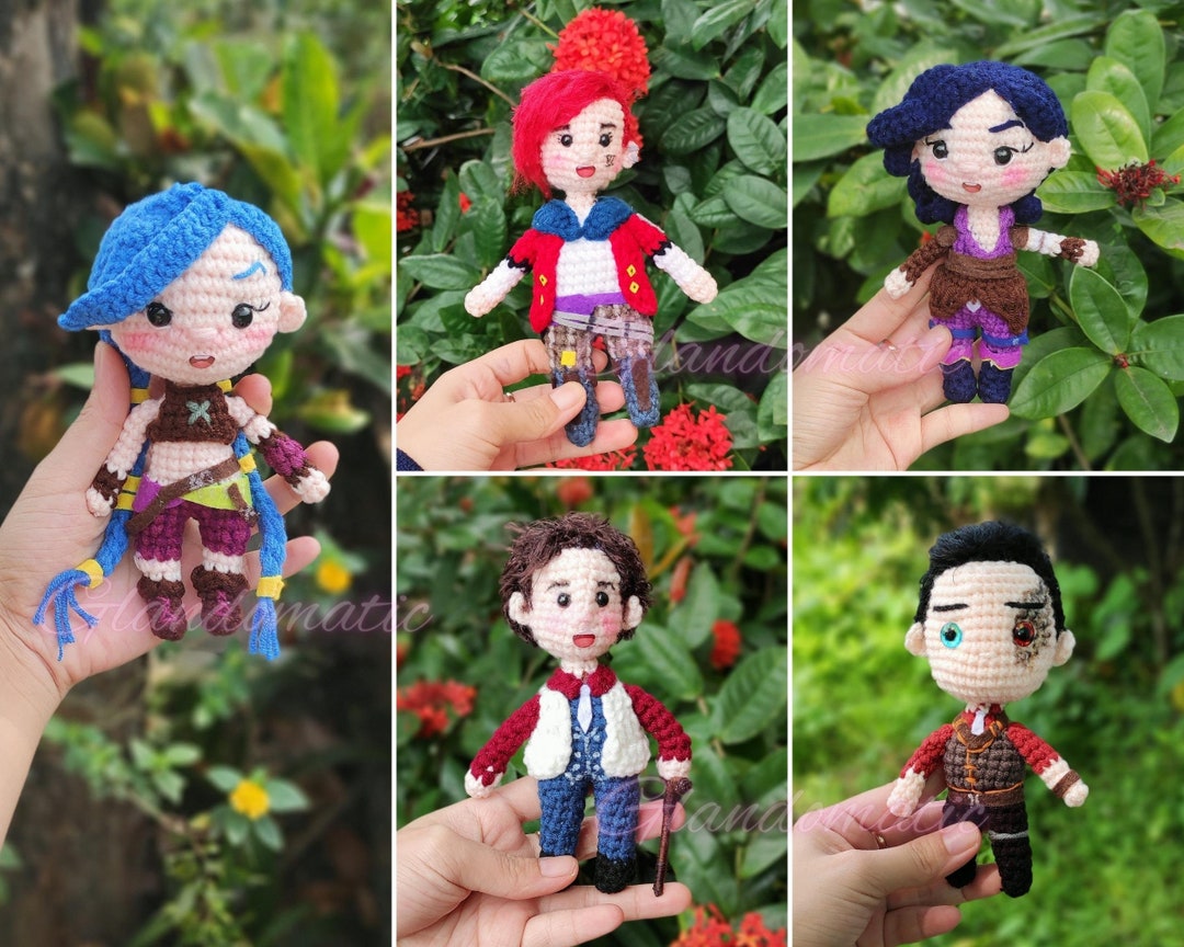 Custom Arcane Crochet Doll - Vi, Jinx, Caitlyn, Jayce, Viktor LOL Plush ...