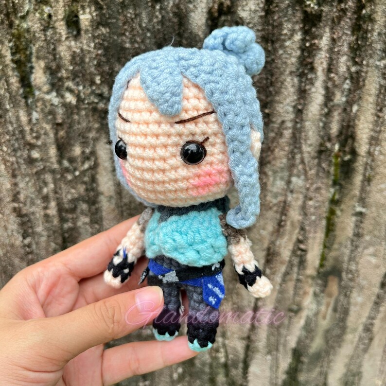 Crochet Jett Valorant Agent Doll - Custom Valorant Character Plush Toy ...